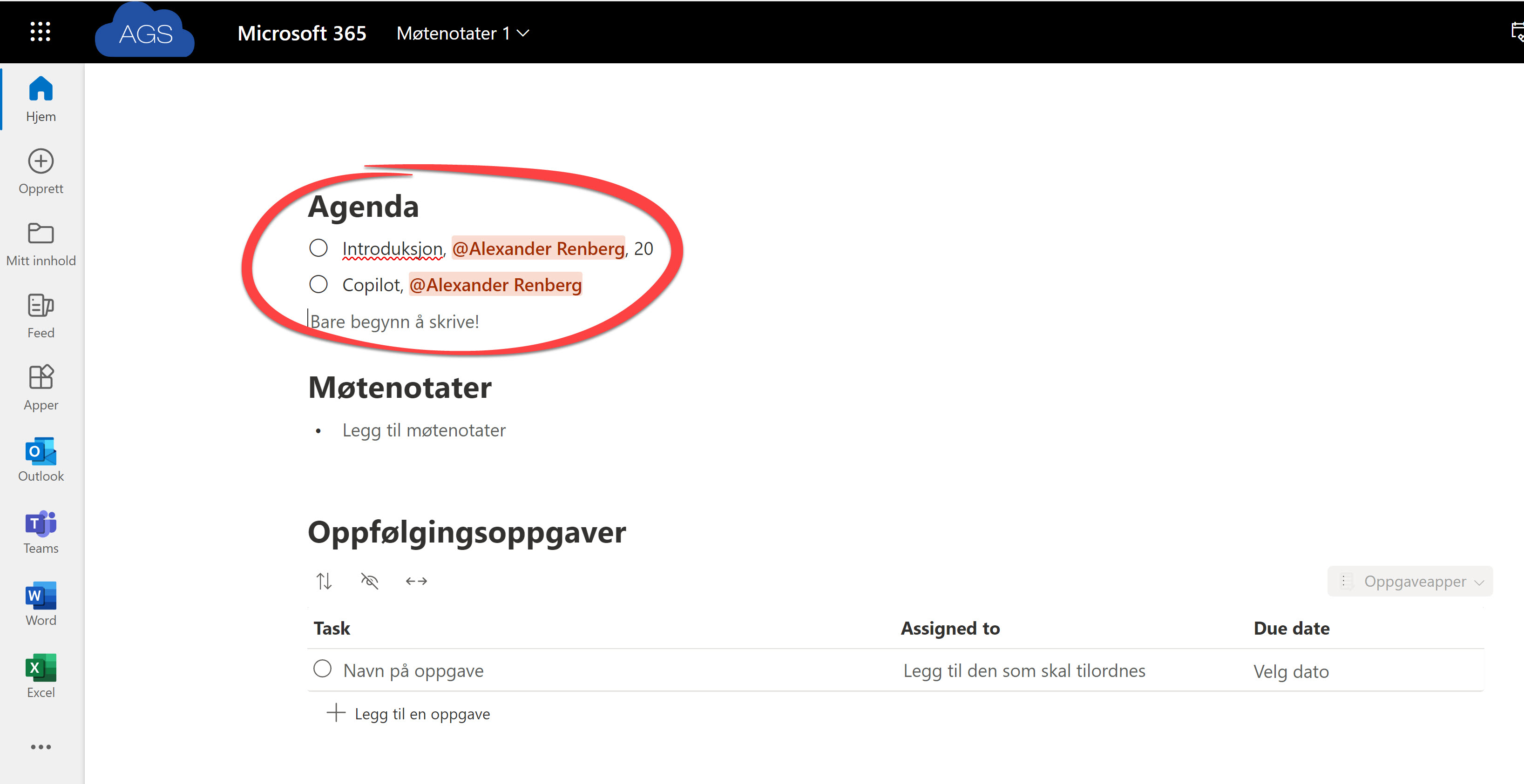 Hvordan bruke Microsoft Loop i Teams møter